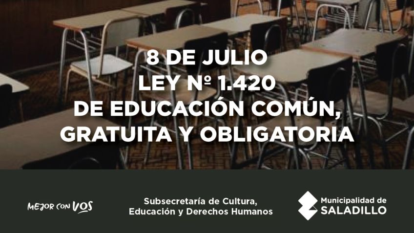 Ley 1420 de educación común, gratuita y obligatoria