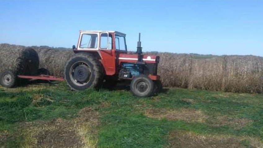 Robo de un tractor y una cortadora de pasto